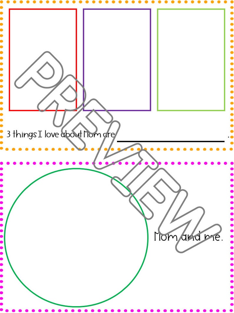 Printable Mother's Day Book, Preschool Mother's Day Project, Mother's ...