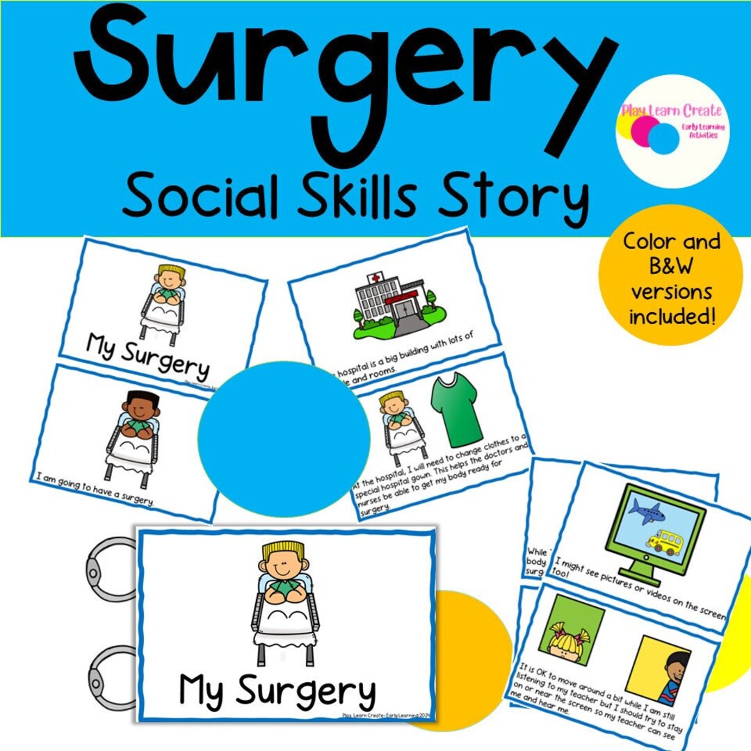 Getting Surgery Social Skills Story, Medical Social Skills Story ...