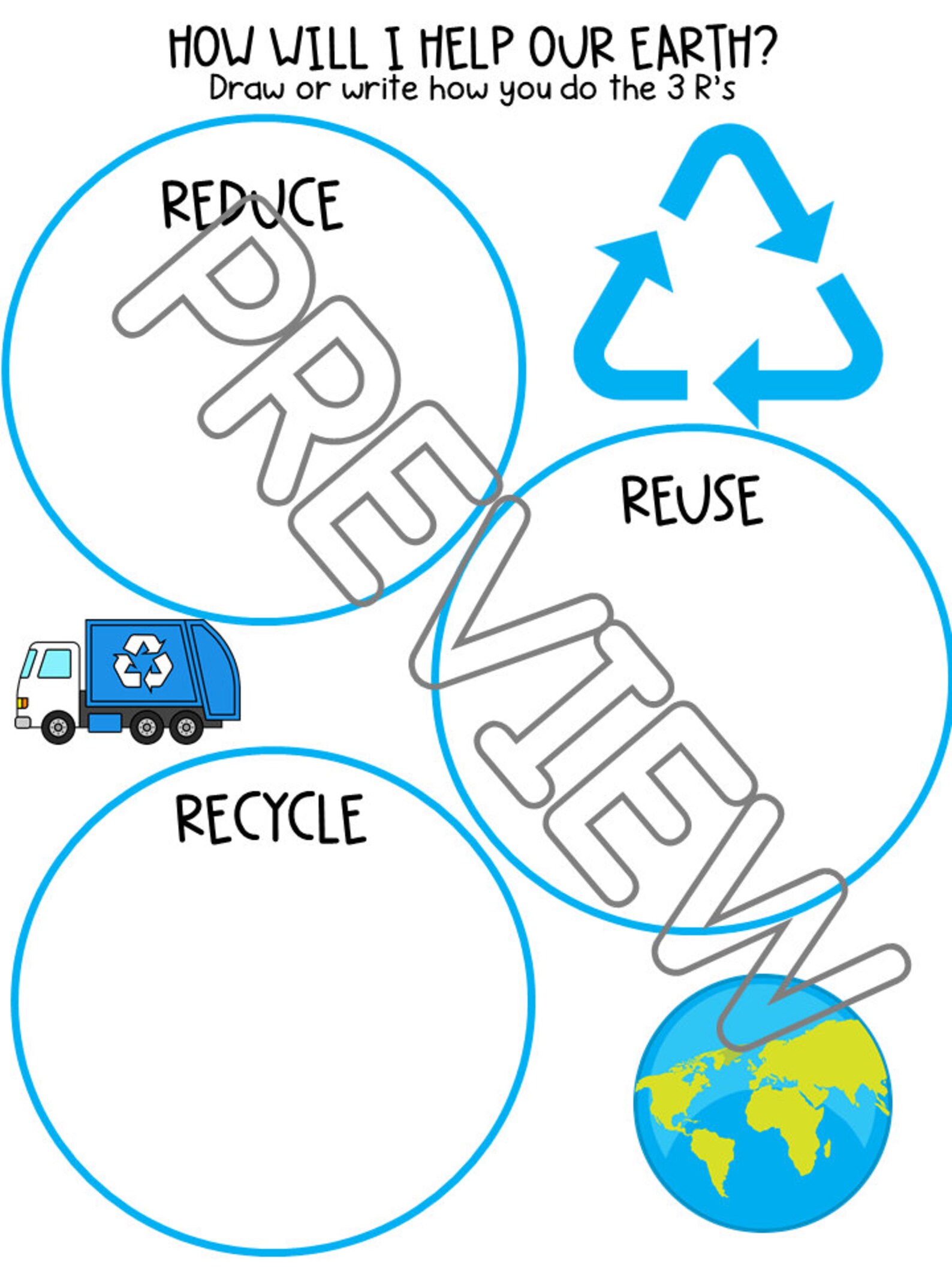 Printable Recycling Lesson, Recycling Lesson, Recycling Activity, Earth ...