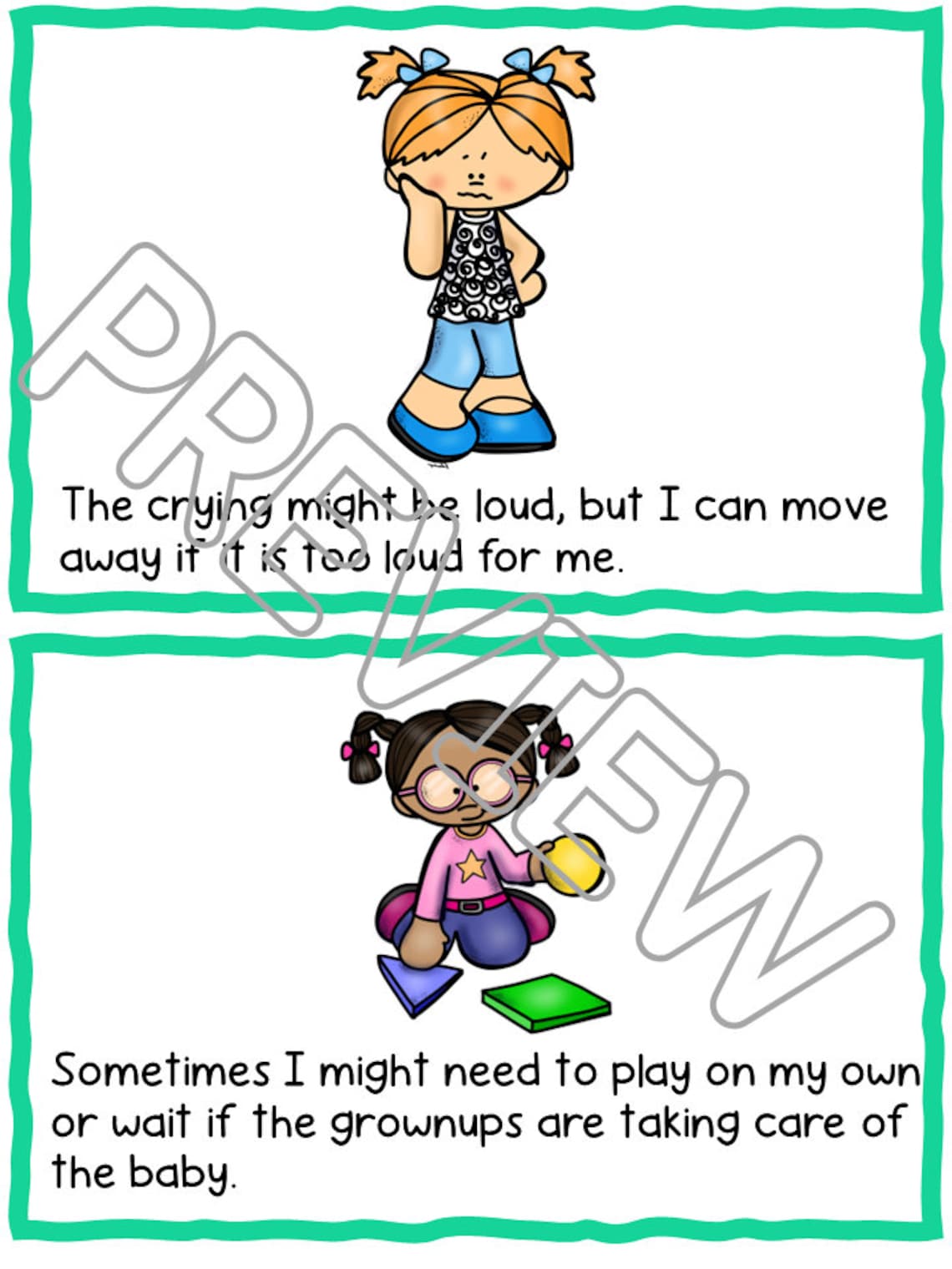 New Baby Social Skills Story, Printable Social Skills Story, Big ...