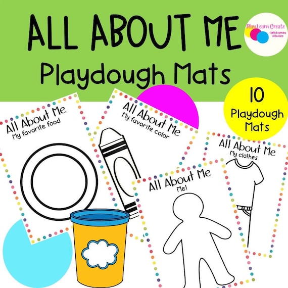 All About Me Theme Playdough Mats All About Me Activities - Etsy