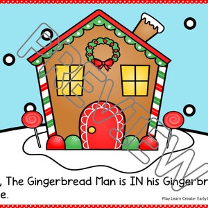 Gingerbread Man Interactive Book, Gingerbread Man Prepositions ...