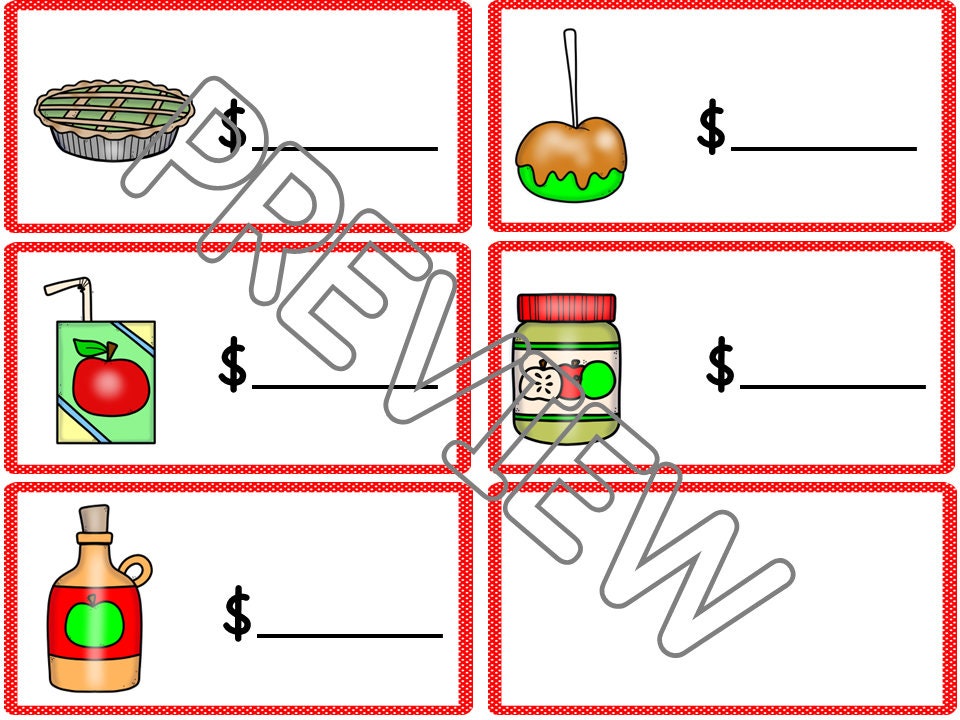 Apple Stand Dramatic Play Set, Printable Apple Activities, Dramatic ...