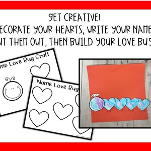 Love Bug Name Craft for Valentine's Day for Preschool and Kindergarten ...