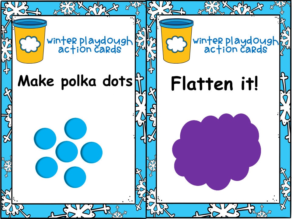 Winter Playdough Mat, Playdough Learning Mat, Preschool Christmas ...