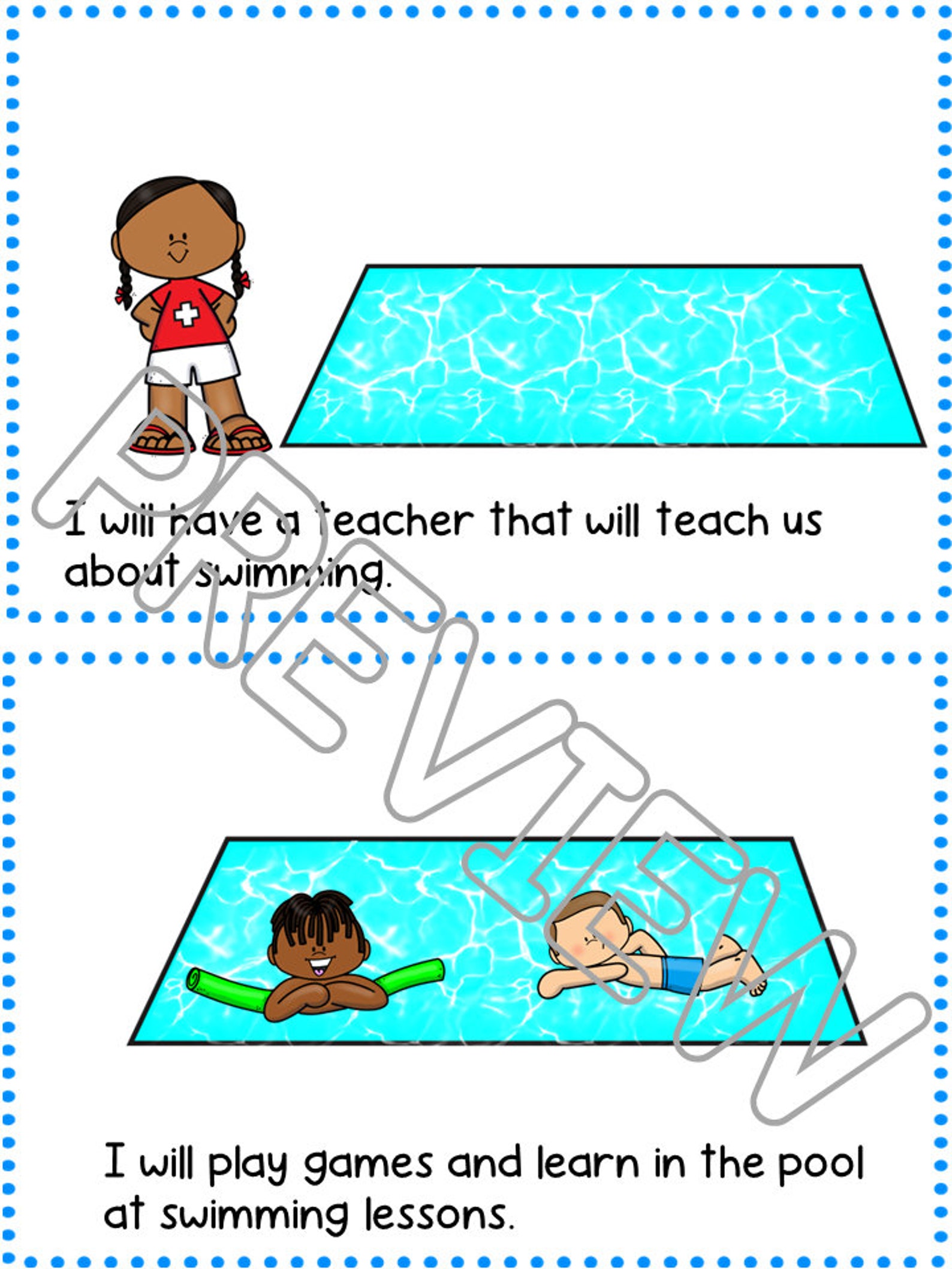 Swimming Lesson Social Skills Story, Printable Social Skills Story ...