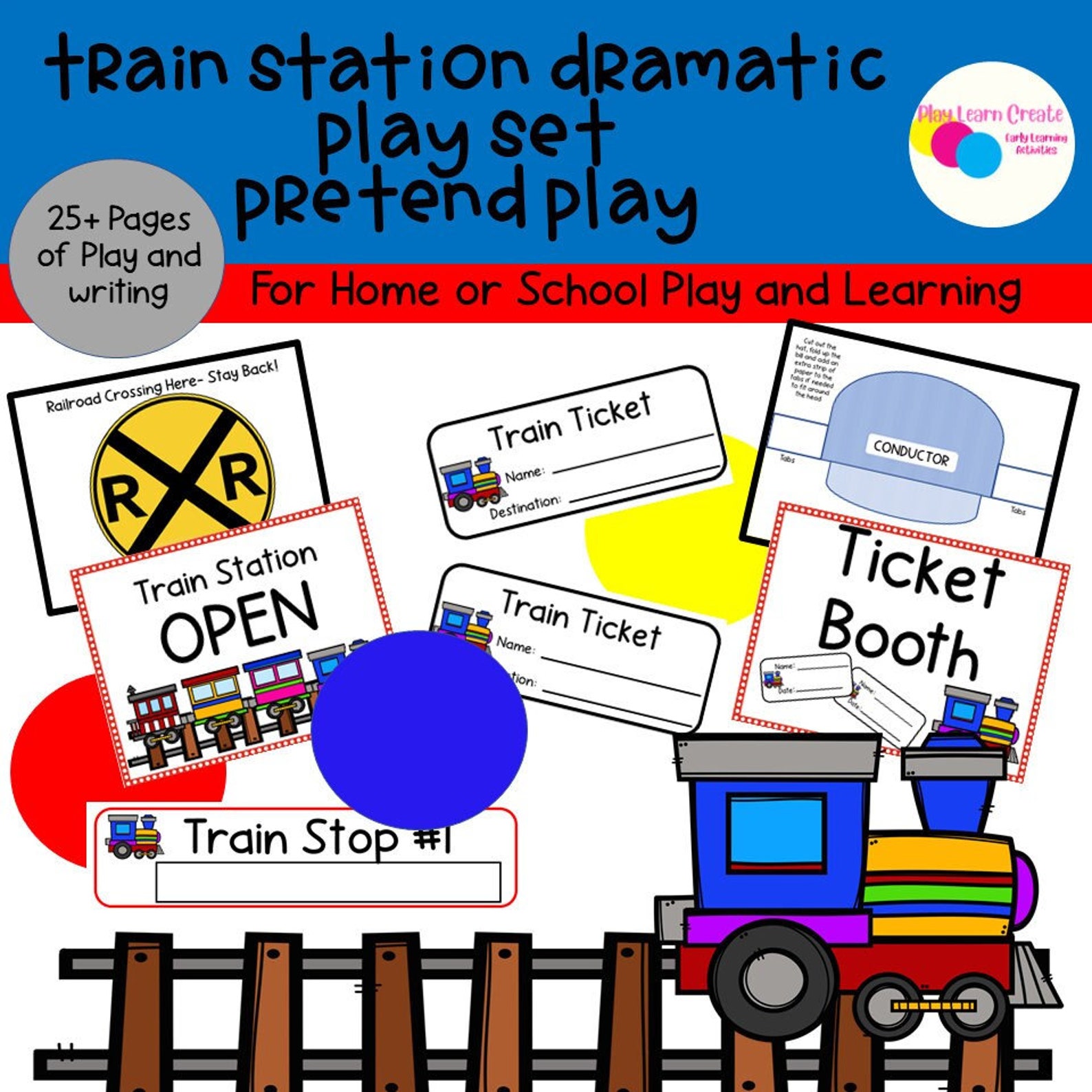 Train Station Dramatic Play Pretend Play Printable Play Kit - Etsy Canada