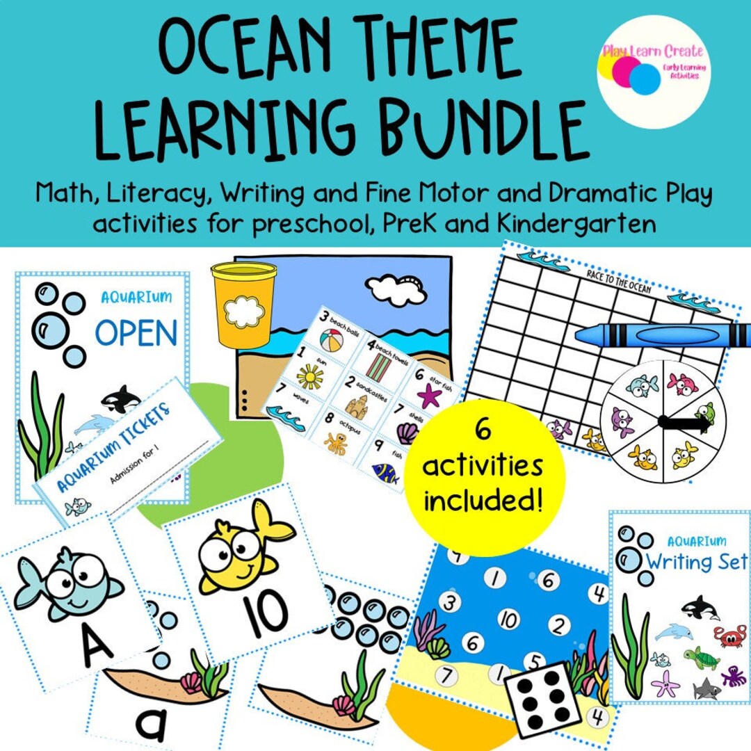 Ocean Theme Learning, Ocean Preschool Theme, Ocean Math Lesson, Ocean ...