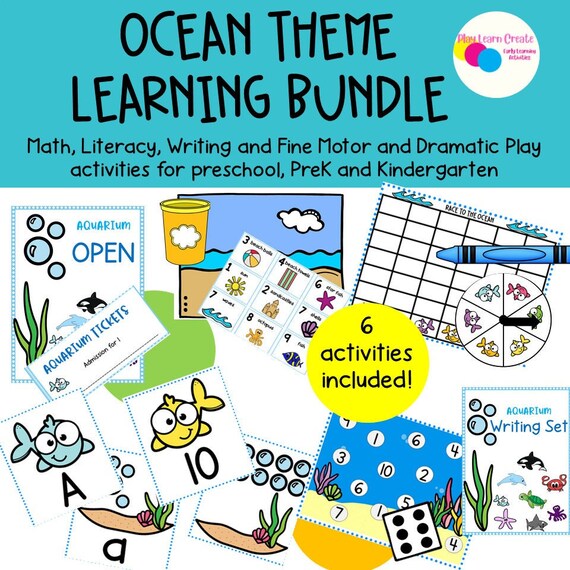 Ocean Theme Learning Ocean Preschool Theme Ocean Math - Etsy