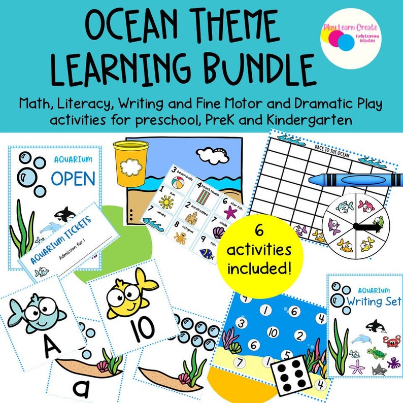 Ocean Theme Learning, Ocean Preschool Theme, Ocean Math Lesson, Ocean ...