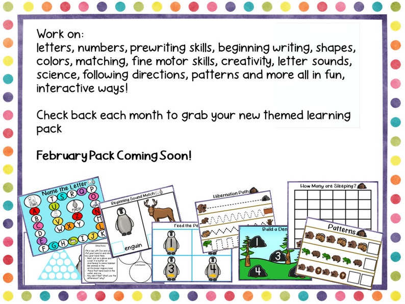 January Preschool Workbook, Polar Theme Preschool, Arctic Theme ...