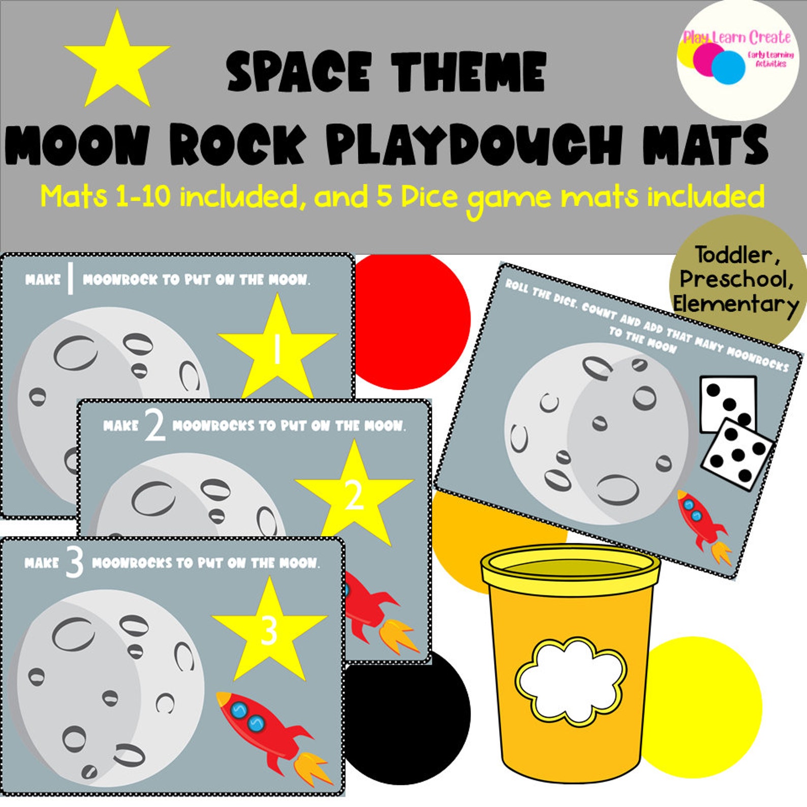 Space Theme Printable Preschool Learning Bundle Preschool - Etsy
