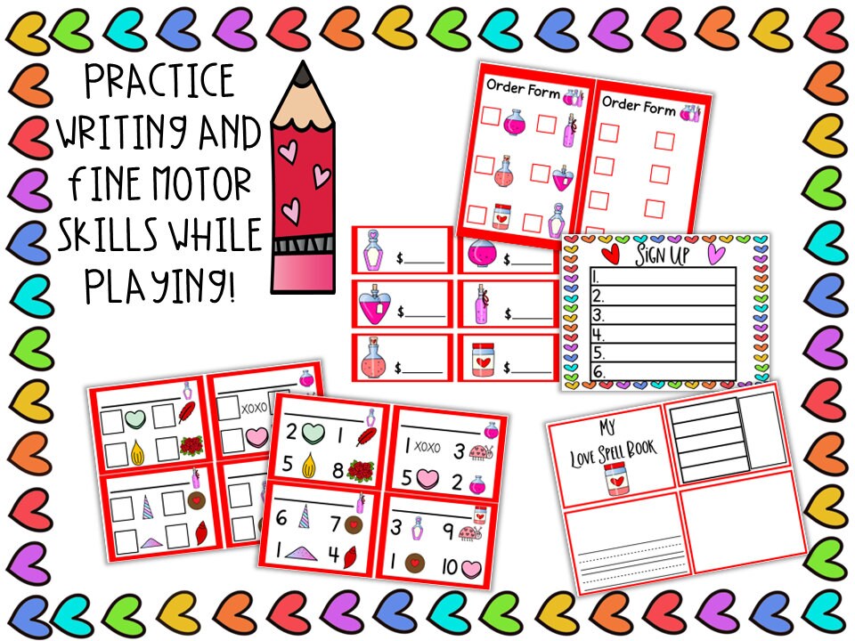 Love Potion Dramatic Play Set for Valentine's Day, Pretend Play for ...