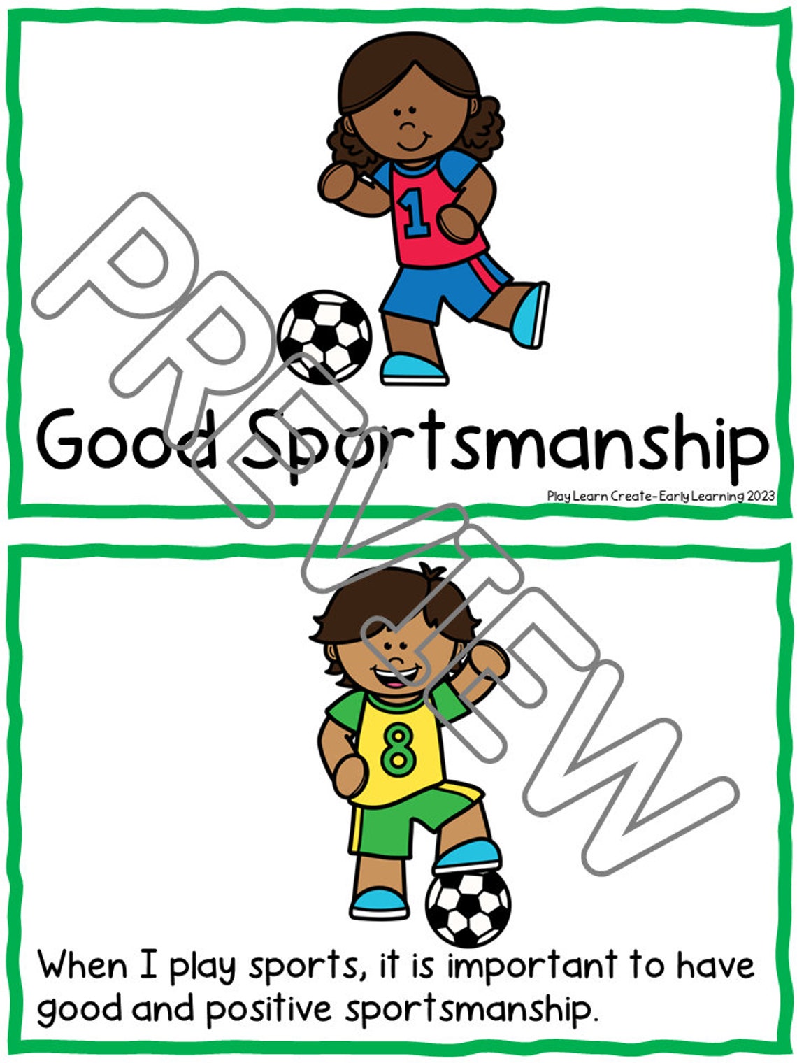 Good Sportsmanship Social Skills Story, Playing Sports Social Skills ...