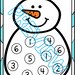 Snowman Theme Roll and Cover Game, Preschool Math, Kindergarten Math ...