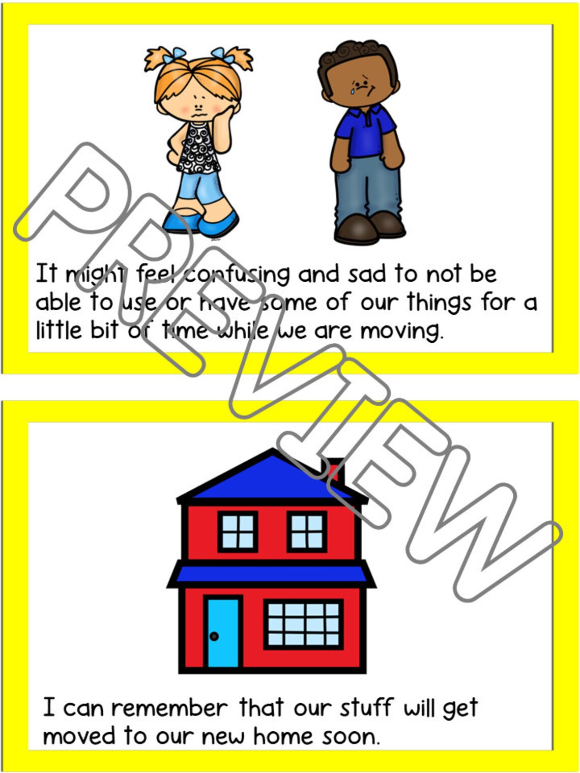 Moving Social Skills Story, Printable Social Story, New House Story ...