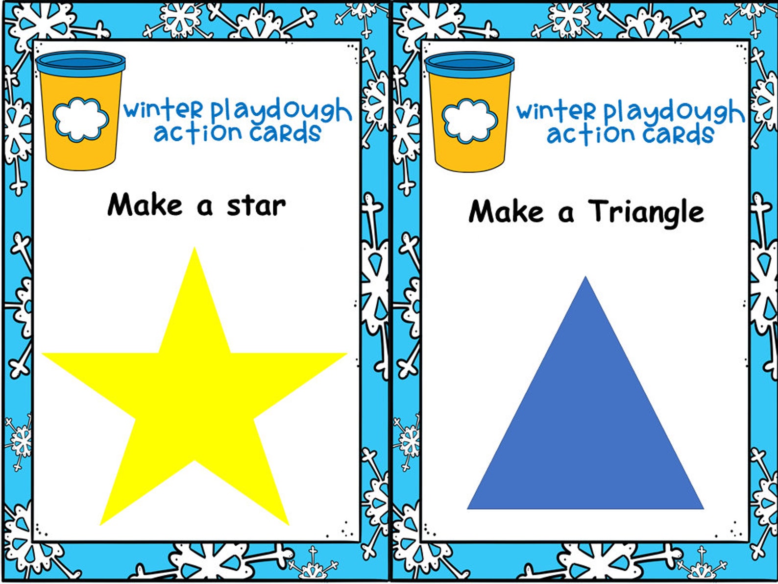 Winter Playdough Mat Playdough Learning Mat Fine Motor | Etsy