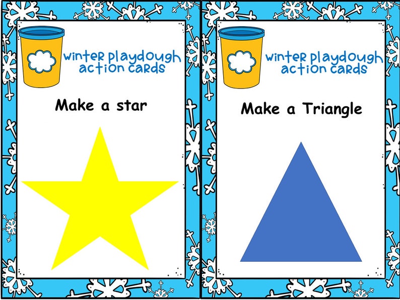 Winter Playdough Mat Playdough Learning Mat Fine Motor | Etsy