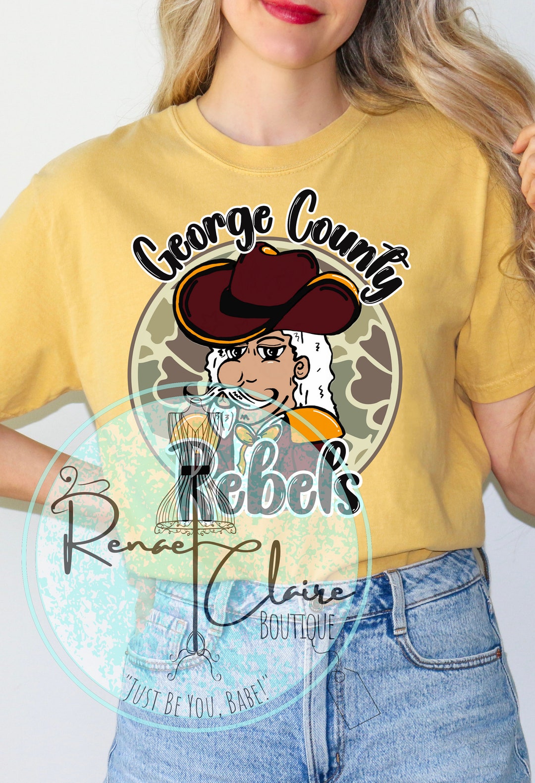 Hand Drawn Gold and Maroon George County Rebel Mascot PNG - Etsy