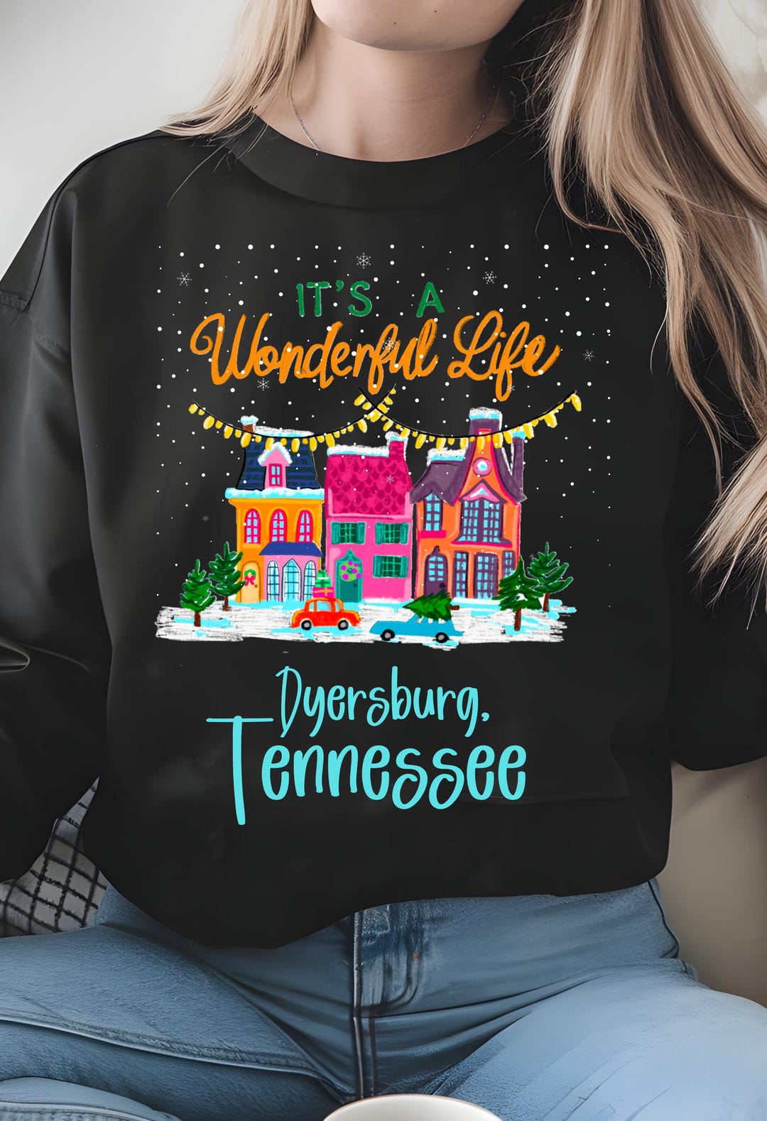 Customizable "it's a Wonderful Life" Doodle City Drawing PNG - Etsy