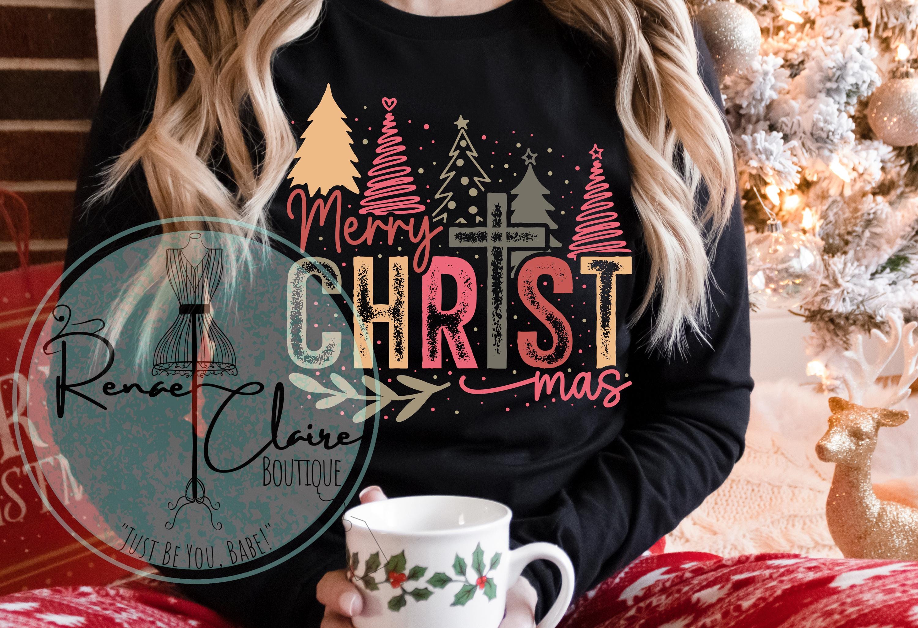 Merry CHRIST Mas PNG 4 Different Color Designs - Etsy