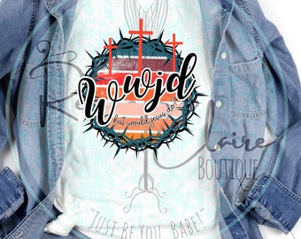 WWJD PNG What Would Jesus Do Digital Download Spring Colors Faith Based ...