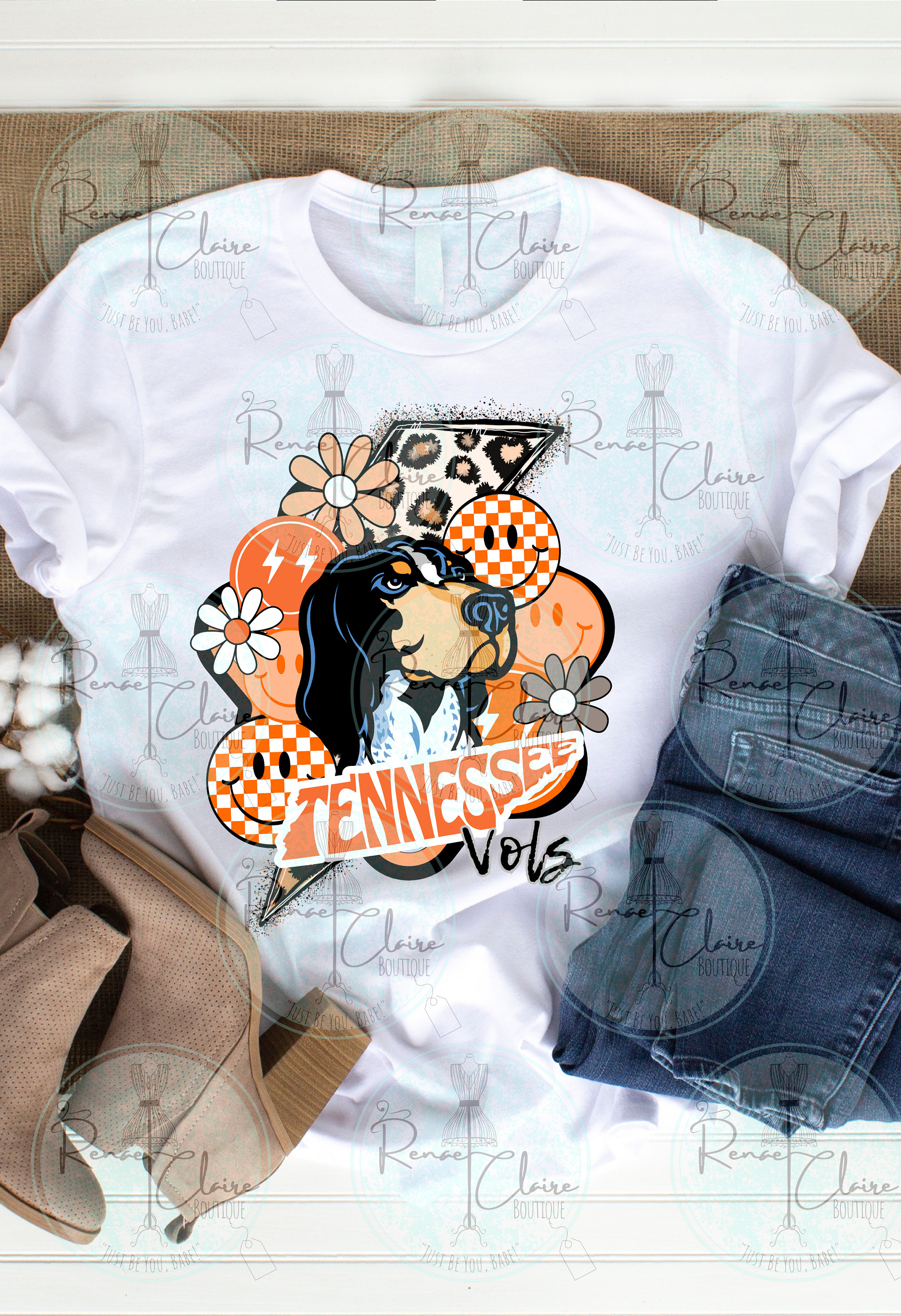 Vols Retro Smokey Lightning Bolt Flower Child - Etsy