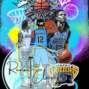 Ja Morant Grizzles Collage PNG - Etsy