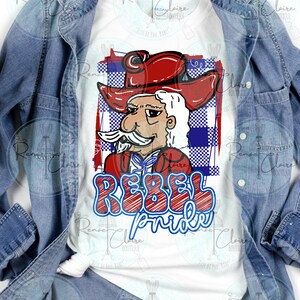 Hand Drawn Red and Blue Rebel Mascot PNG/PDF - Etsy