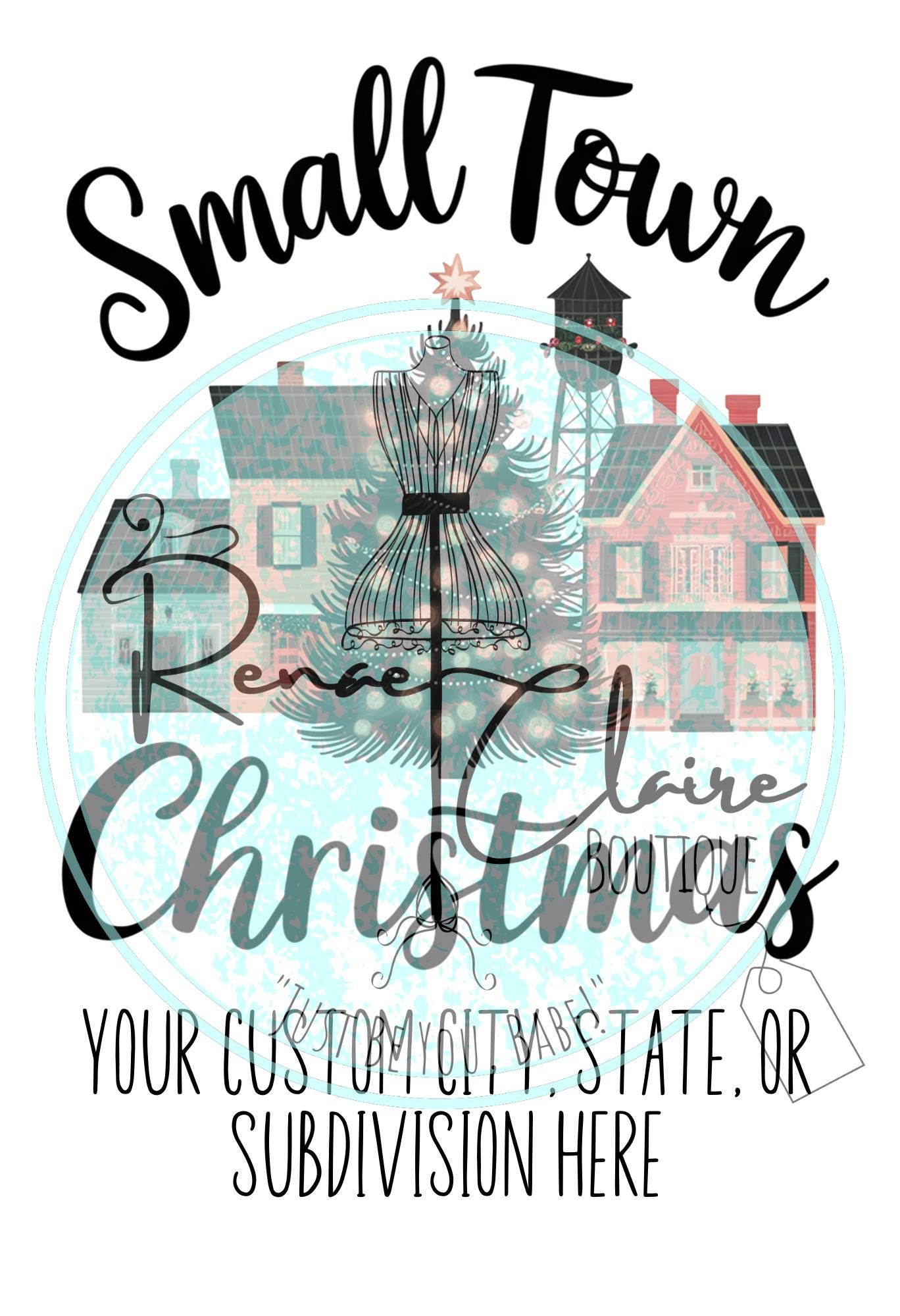 Custom Small-town Christmas PNG (made to Order) - Etsy