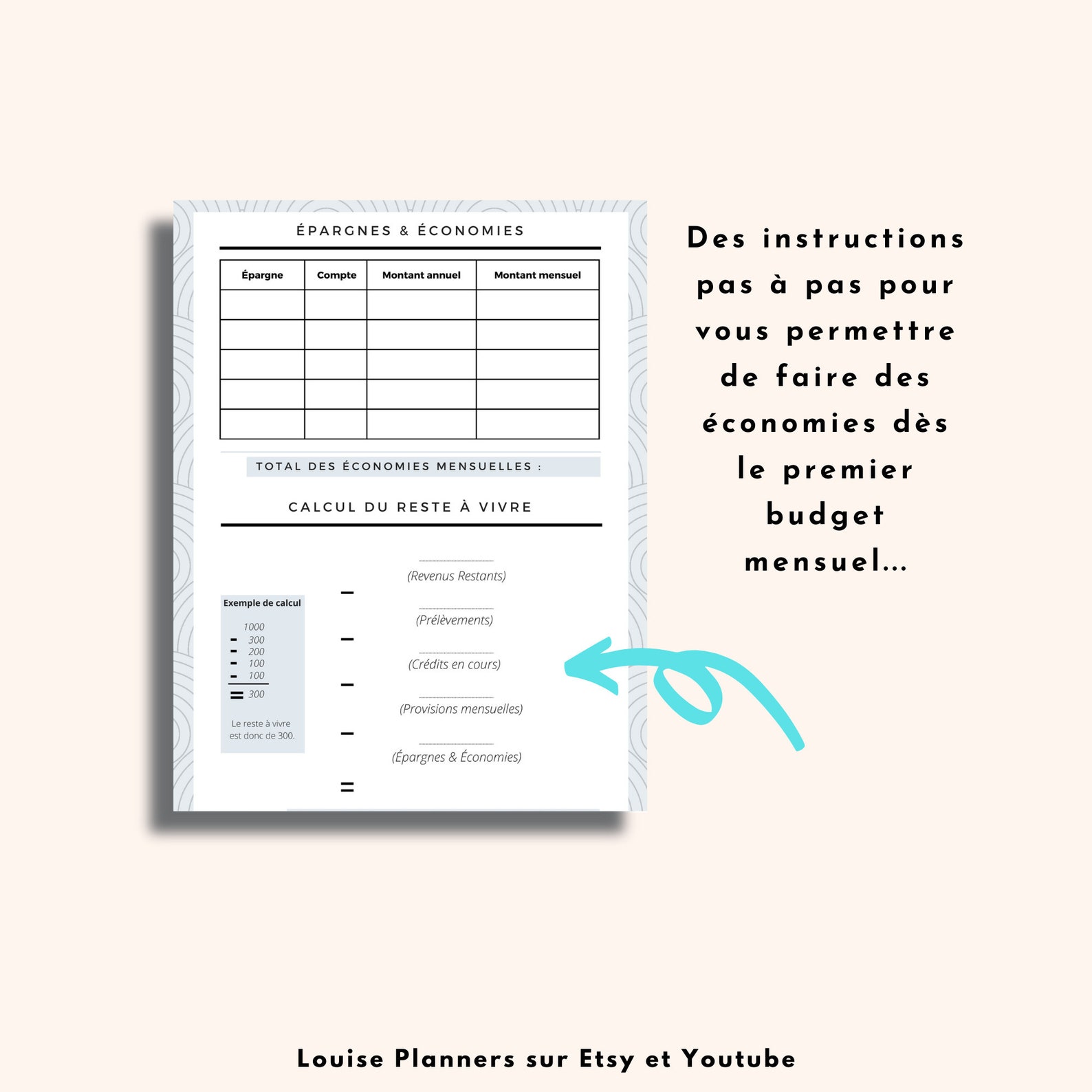 Fiche Budget Mensuel - Budget Base Zéro en Cash - Méthode complète pas ...
