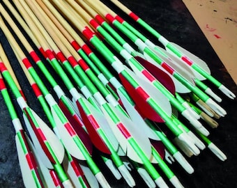 Wooden Arrow / 12 Pieces / Traditional Archery - Etsy