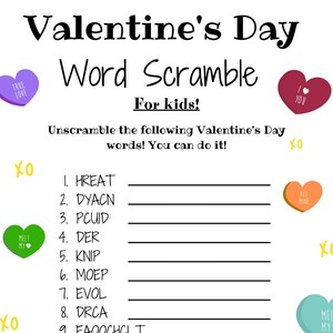 Printable Valentine's Game for Kids, Activities for Homeschool ...