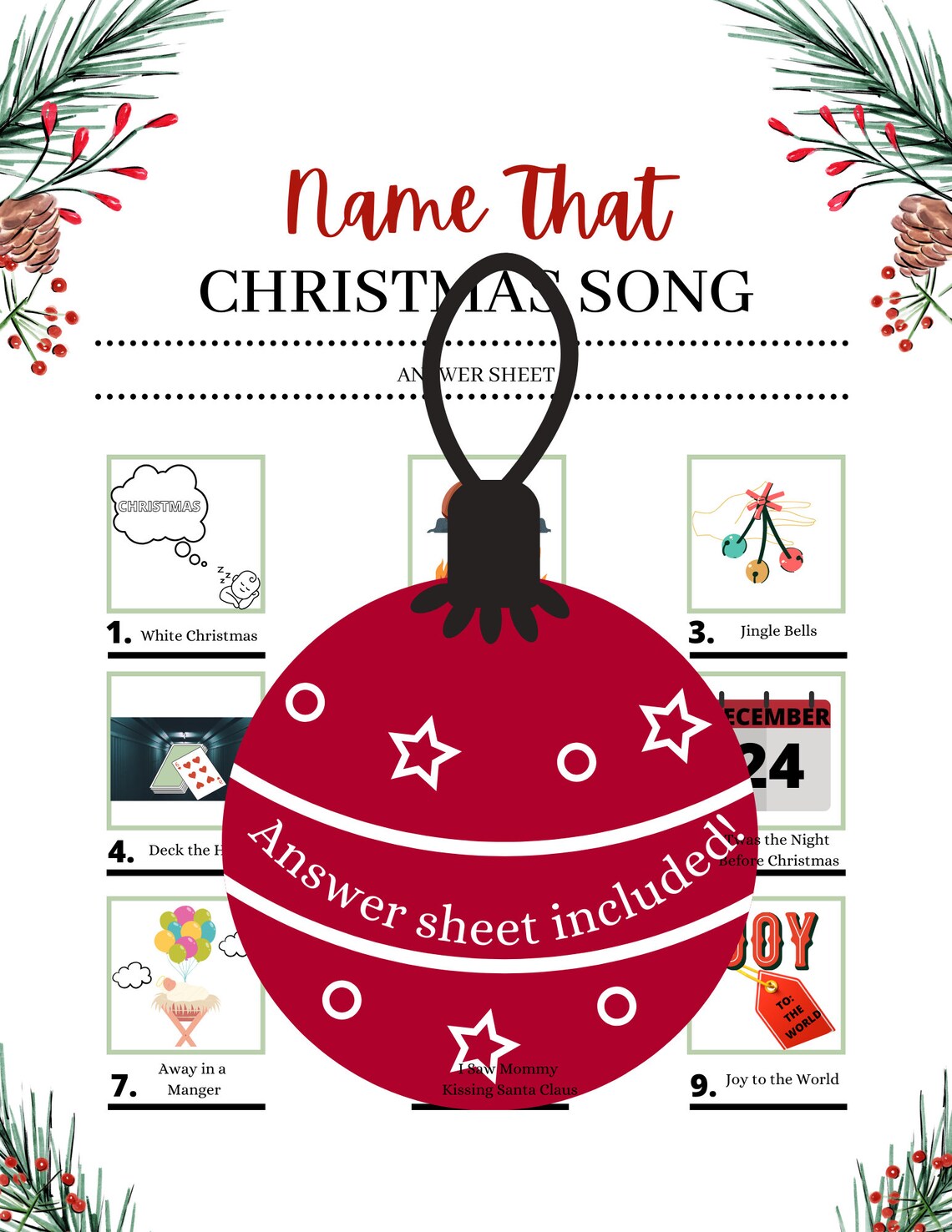 Christmas Trivia Party Game 2023, Print Christmas Party Game. Name That ...