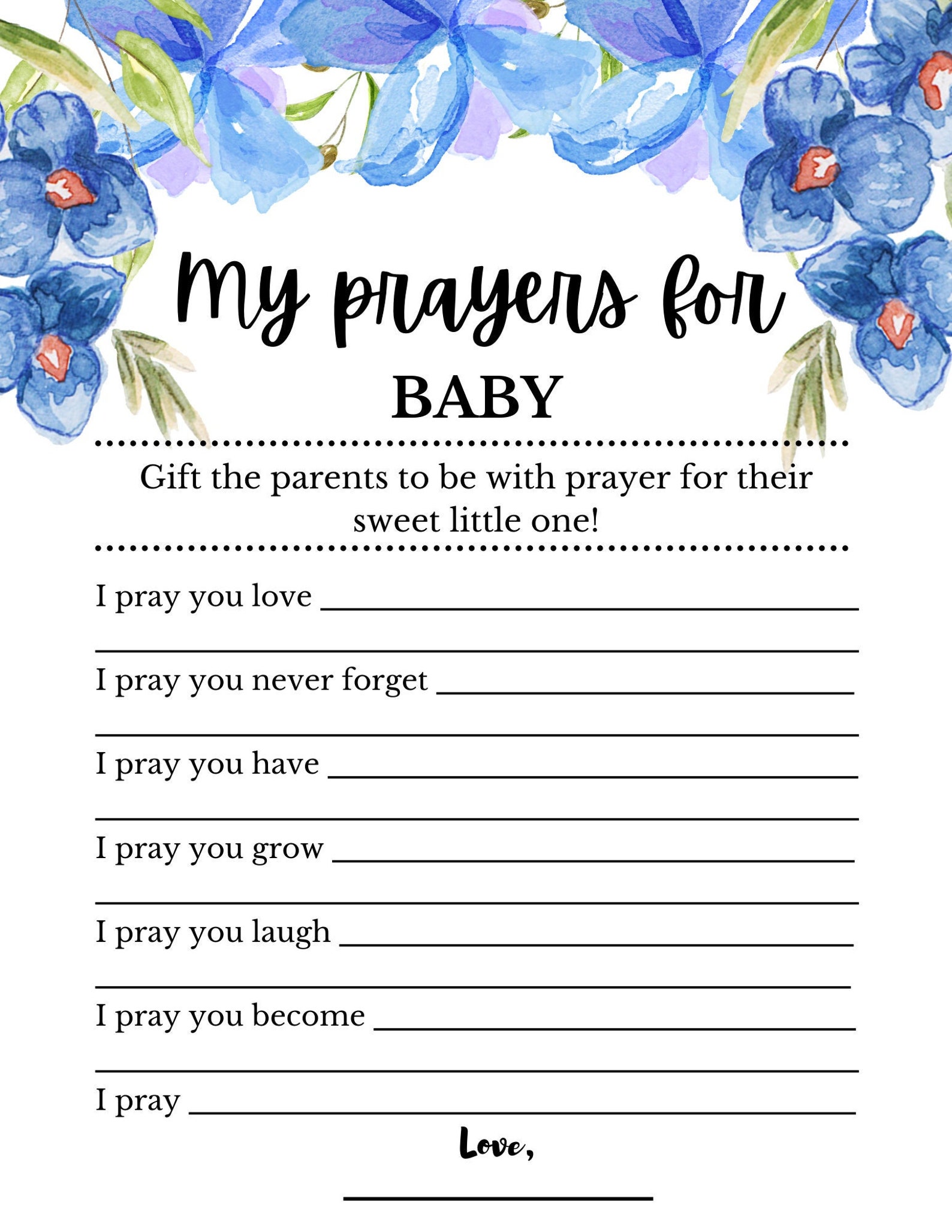 Baby Shower Game, Printable Game for Baby Party, Gender Neutral Baby ...