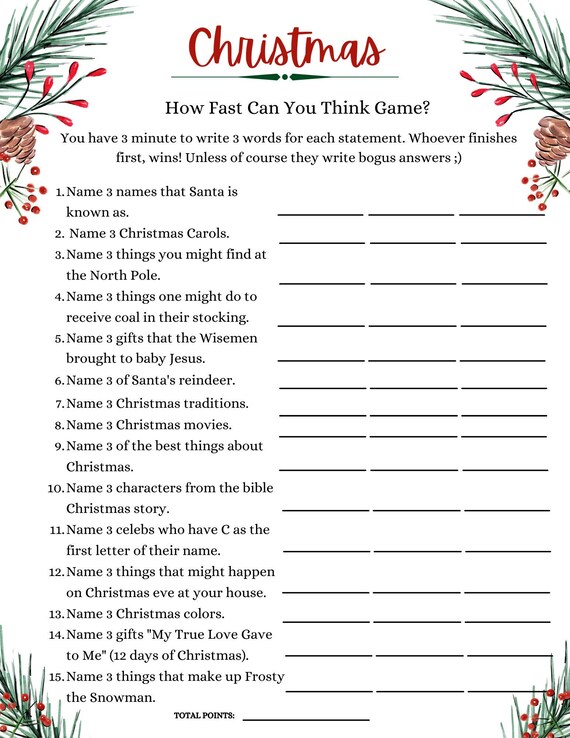 Printable Christmas Party Trivia Game Company Work Party Etsy Printable Christmas Party Trivia Game Company Work Party Etsy
