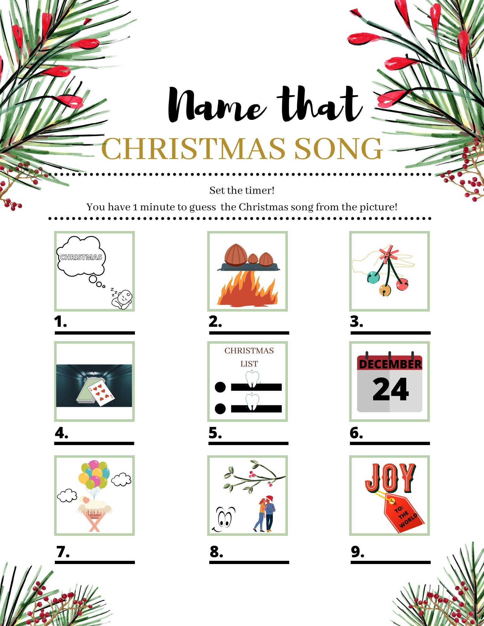 Christmas Trivia Party Game 2023 Print Christmas Party Game. - Etsy