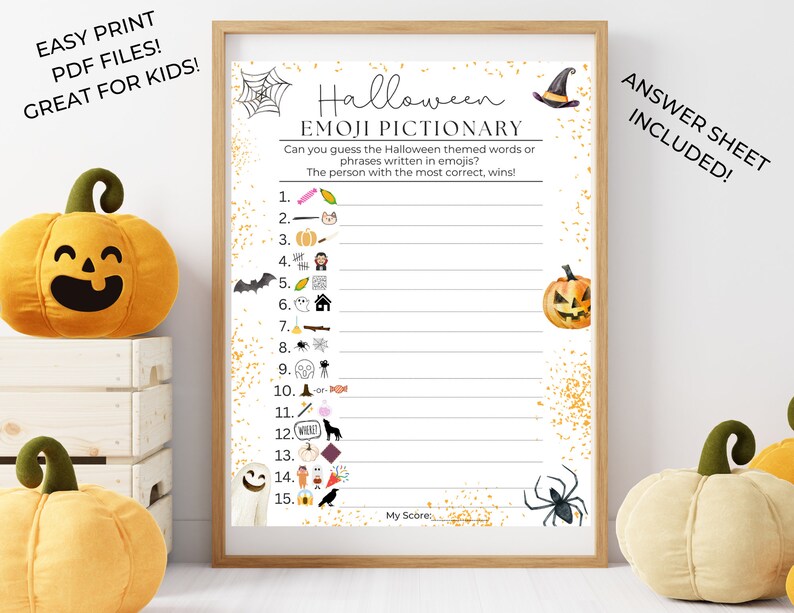 Halloween Game for Kids, Modern Halloween Activity for Kids, Halloween ...