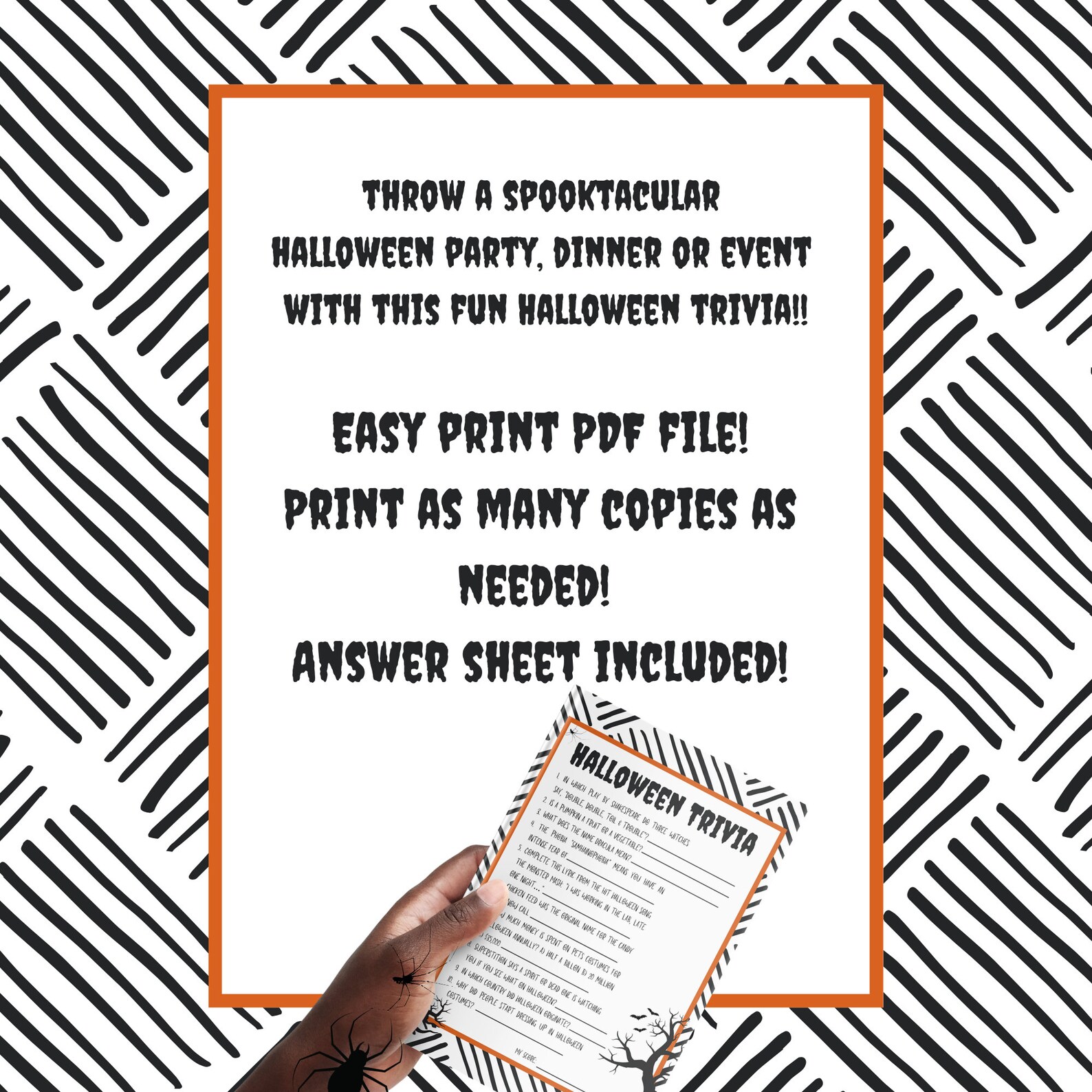 Halloween Trivia 2023, Printable Halloween Game for Classroom, Pub ...