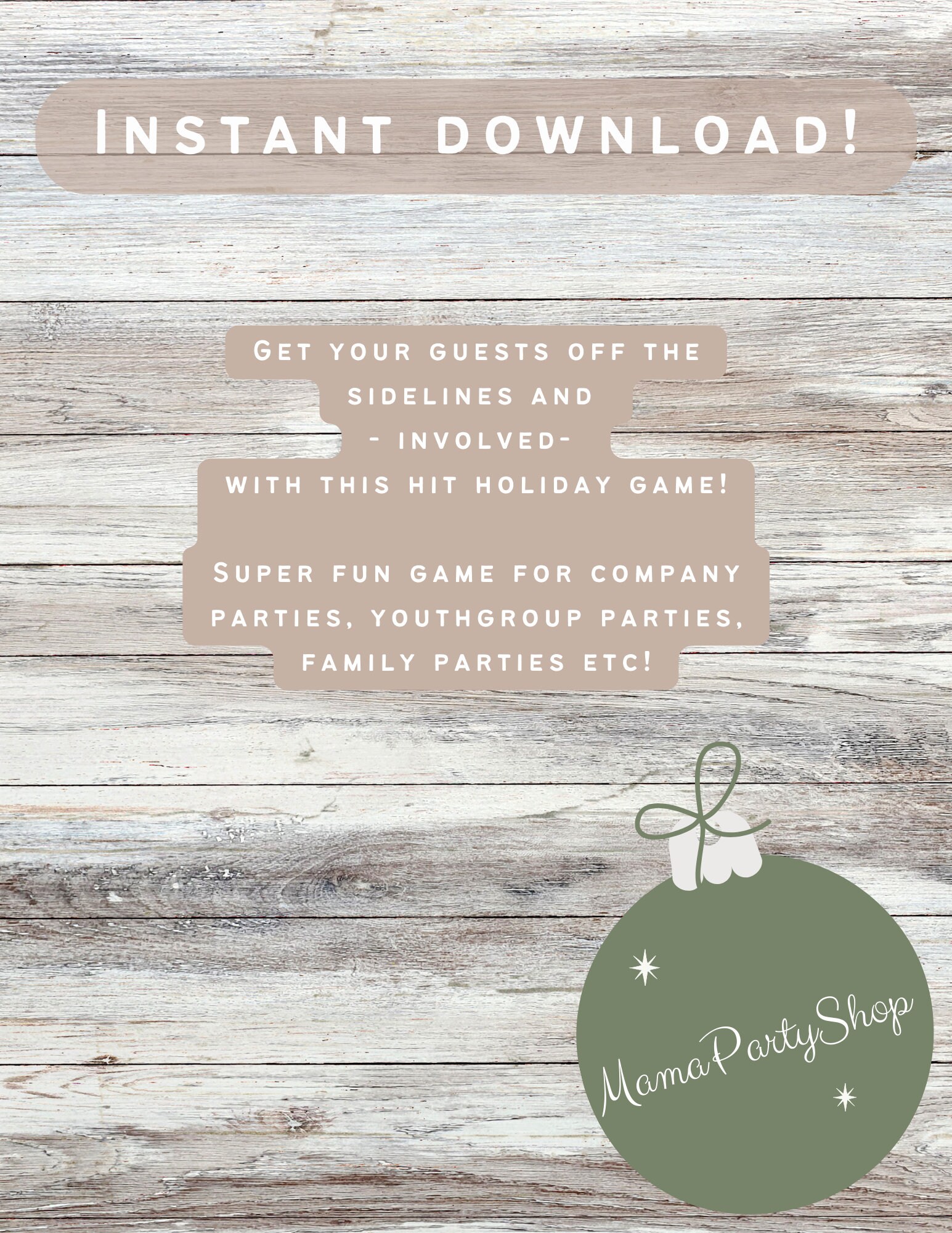 Christmas Party Game, Word Scramble, Holiday Word Scramble for Kids ...