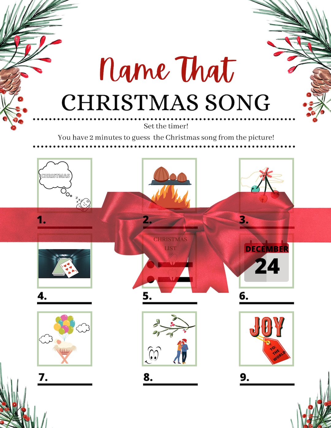 Christmas Trivia Party Game 2023, Print Christmas Party Game. Name That ...