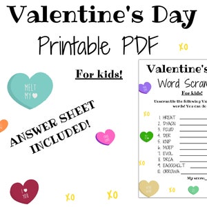 Printable Valentine's Game for Kids, Activities for Homeschool ...