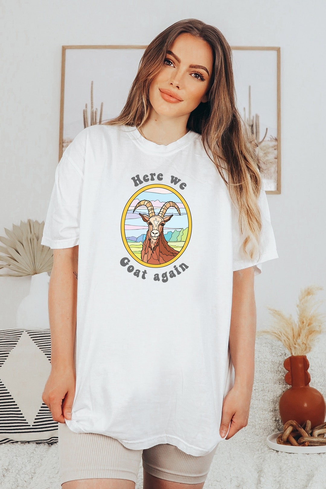 Cute Funny Goat Shirt, Comfort Colors, Goat Tshirt, Farm Animal Shirt ...