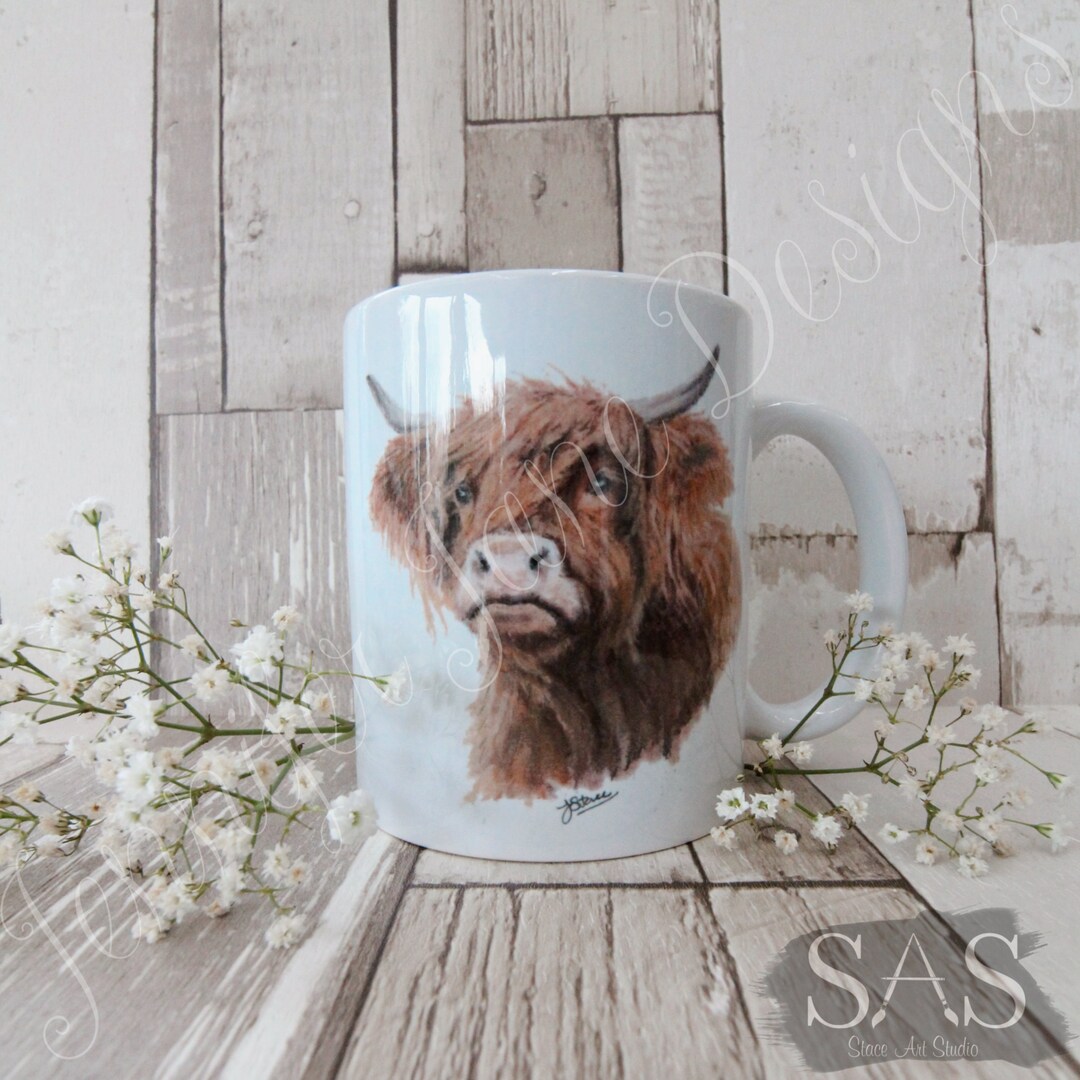 Highland Cow Handmade Mug Matching Gifts and Card Available - Etsy UK