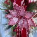 Pink and Red Poinsettia Glam Swag - Etsy