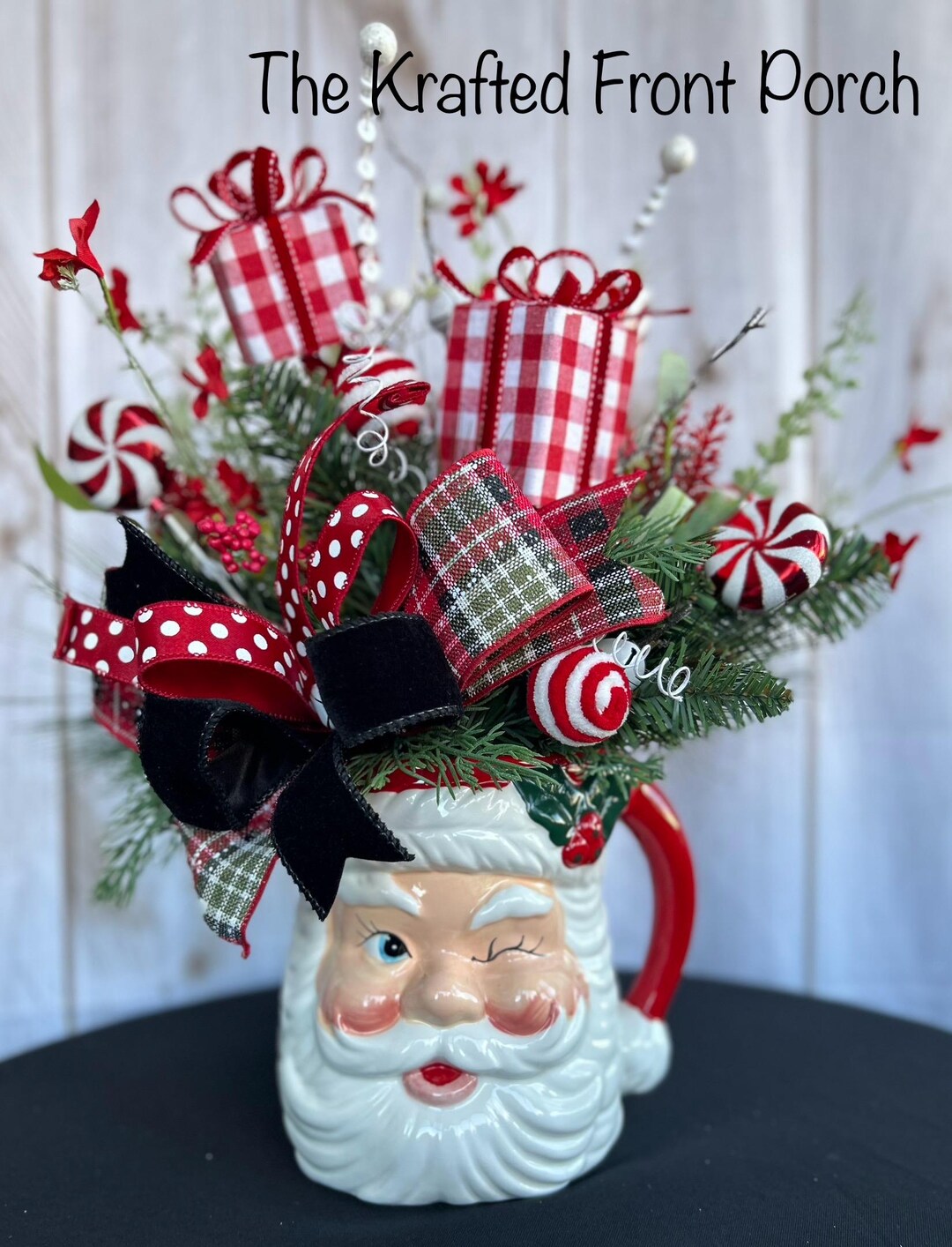Santa Centerpiece - Etsy