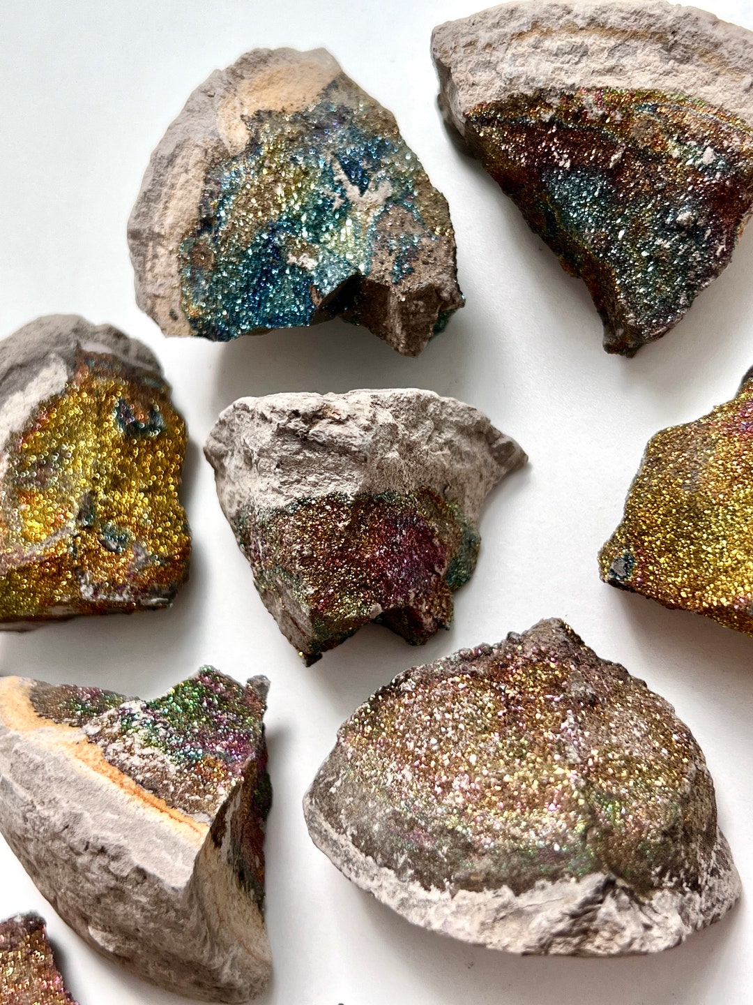 Russian Rainbow Pyrite Specimen, Iridescent Pyrite - Etsy