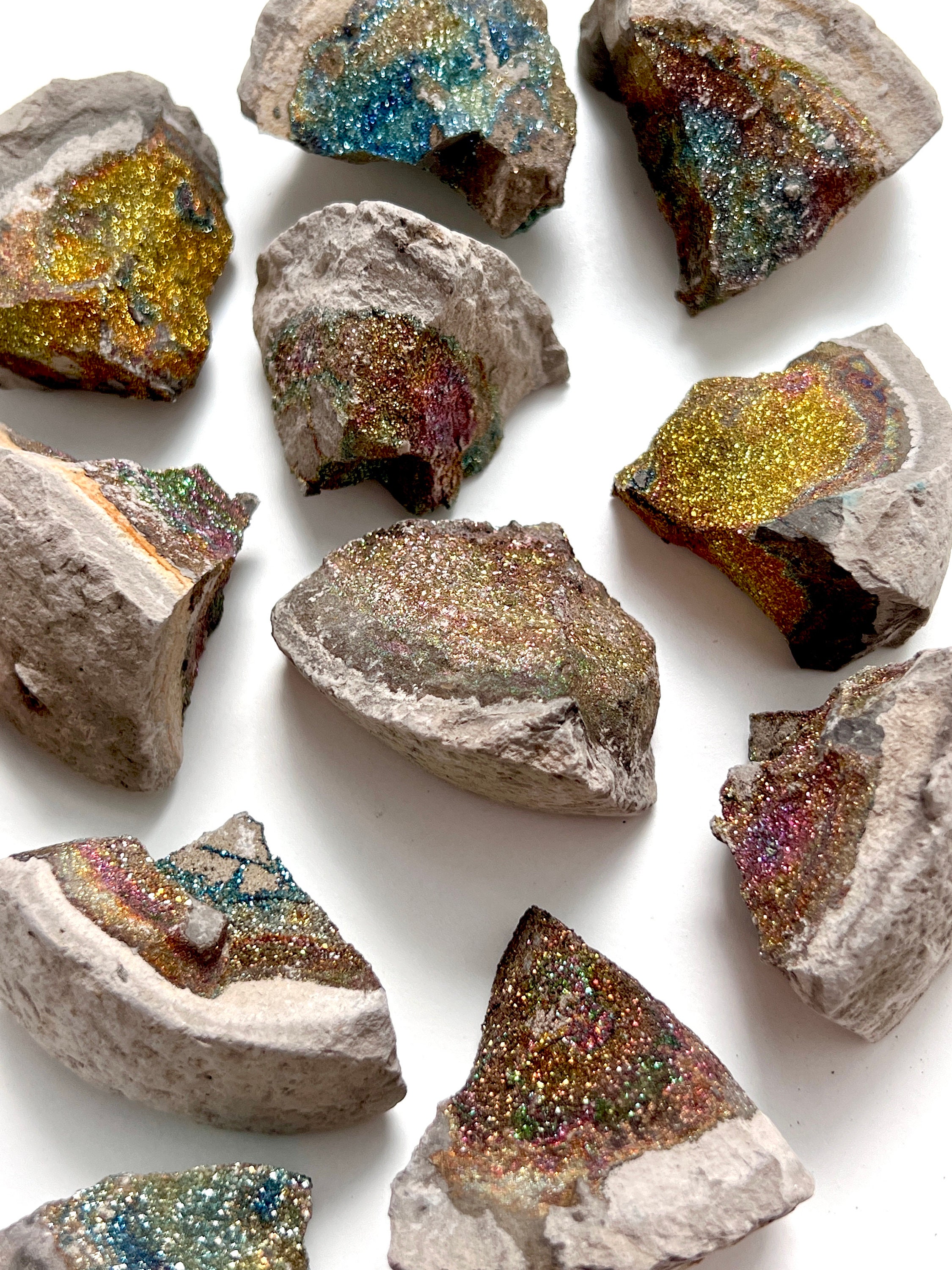 Russian Rainbow Pyrite Specimen, Iridescent Pyrite - Etsy