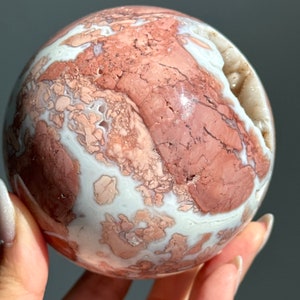 Mexican Cotton Candy Agate Sphere #12 (pink Agate Sphere, Druzy Pink ...