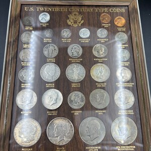 20th Century Type Set Framed in Wood and Glass Display Frame Morgan ...